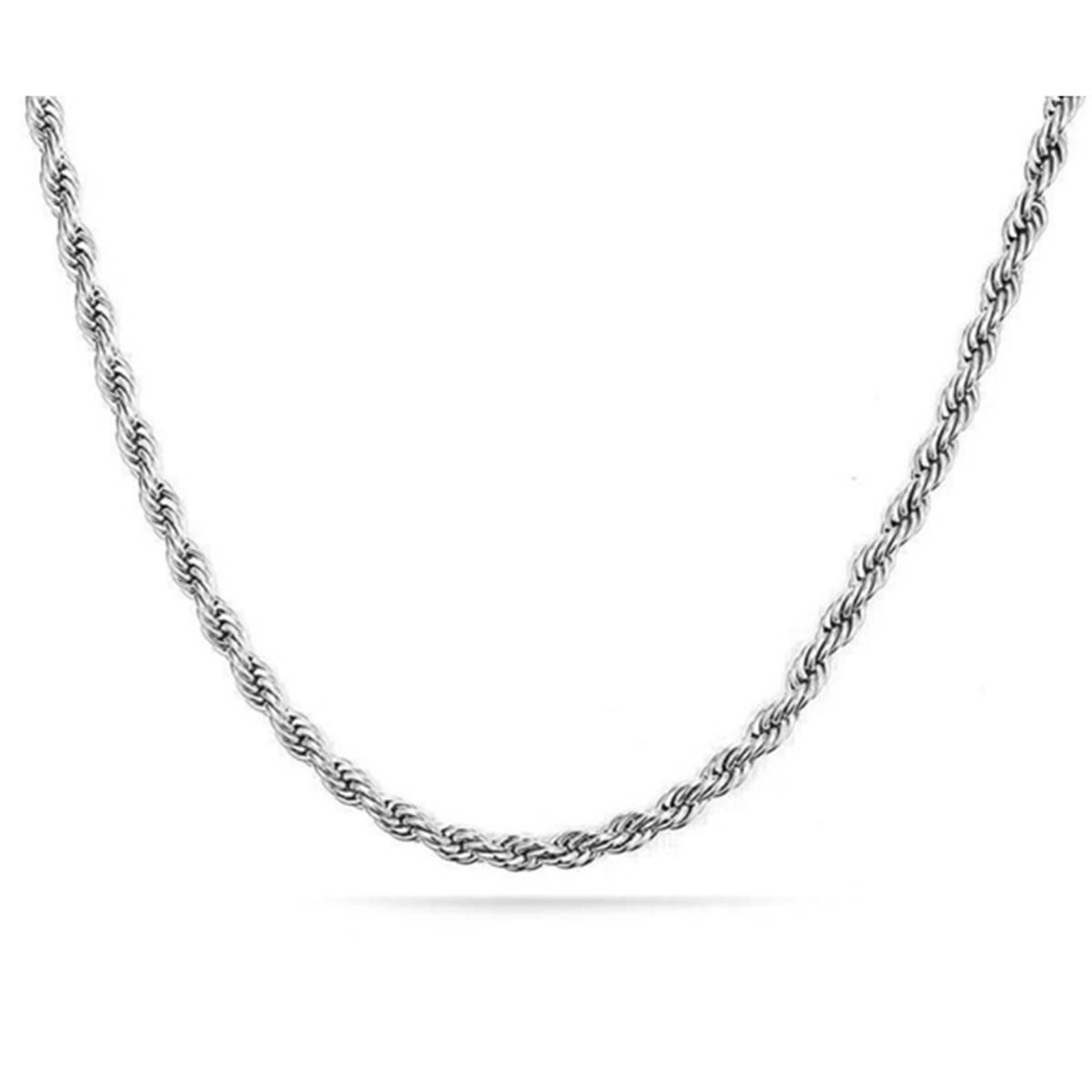 Click here for Sterling Silver DC Rope 22in. Chain Necklace prices
