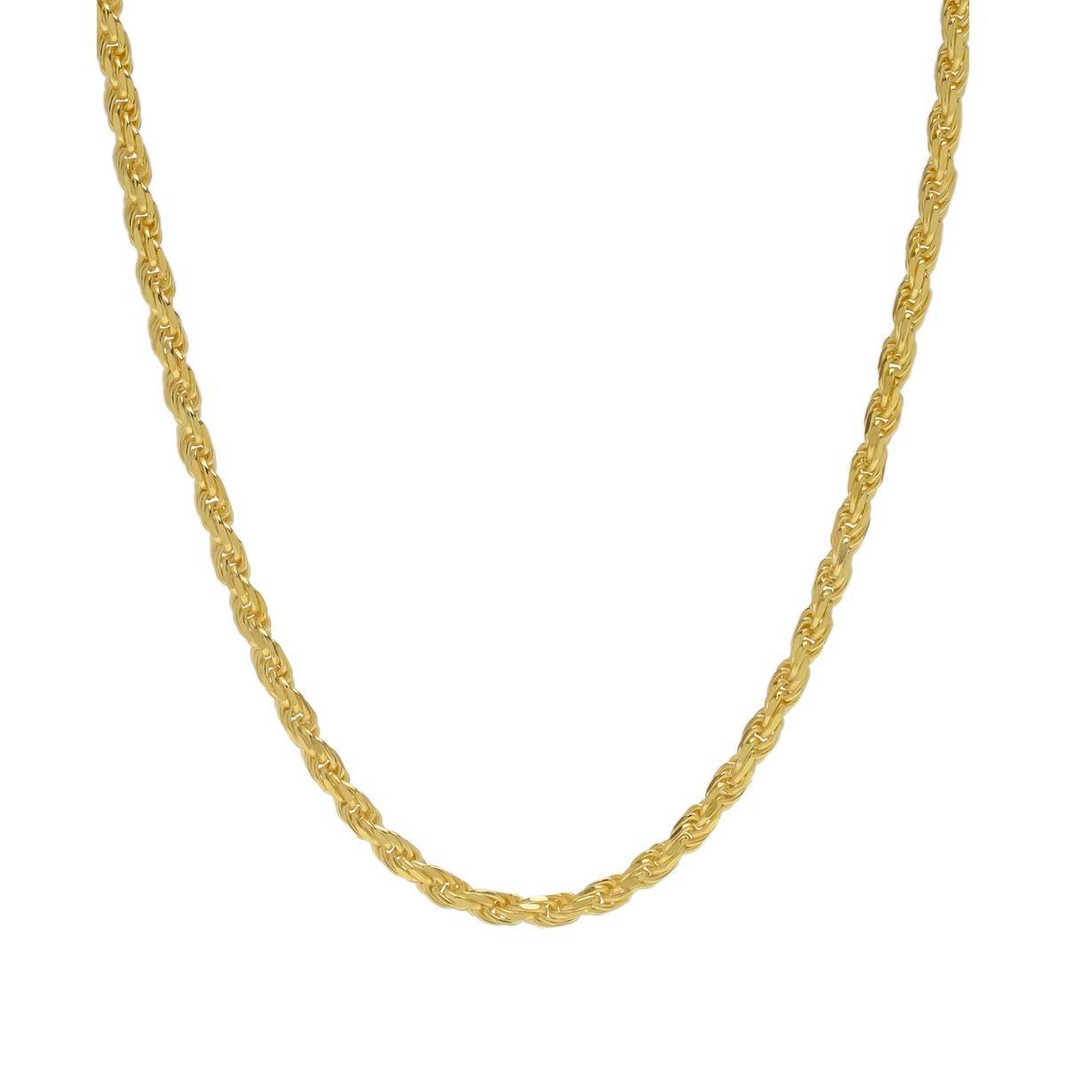 Click here for 14kt. Over Sterling Silver DC Rope 24in. Chain Nec... prices