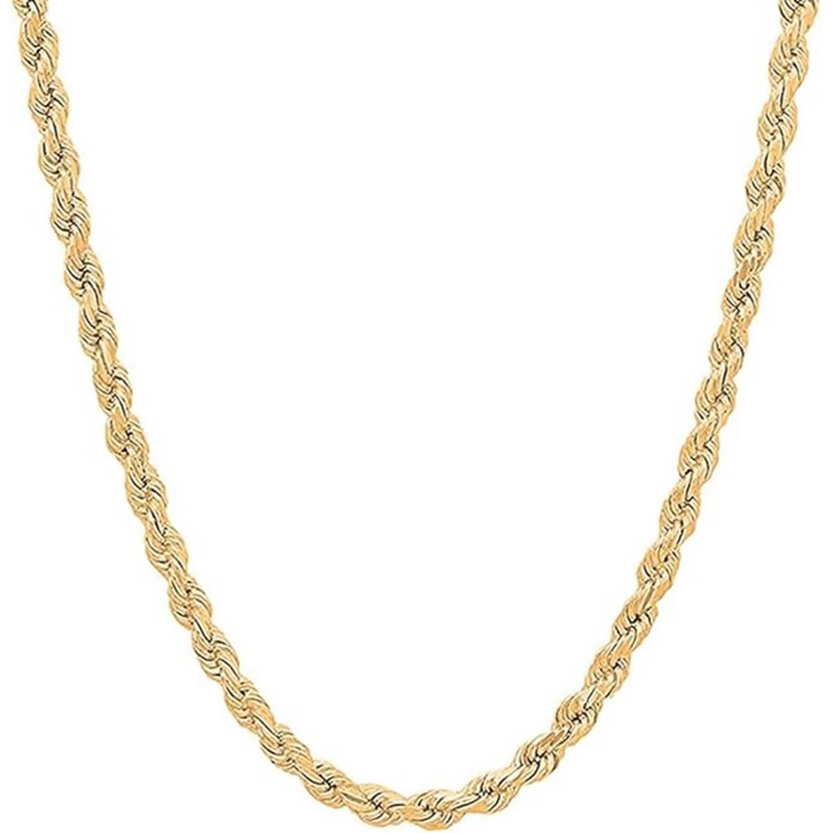 Click here for 14kt. Over Sterling Silver DC Rope 18in. Chain Nec... prices