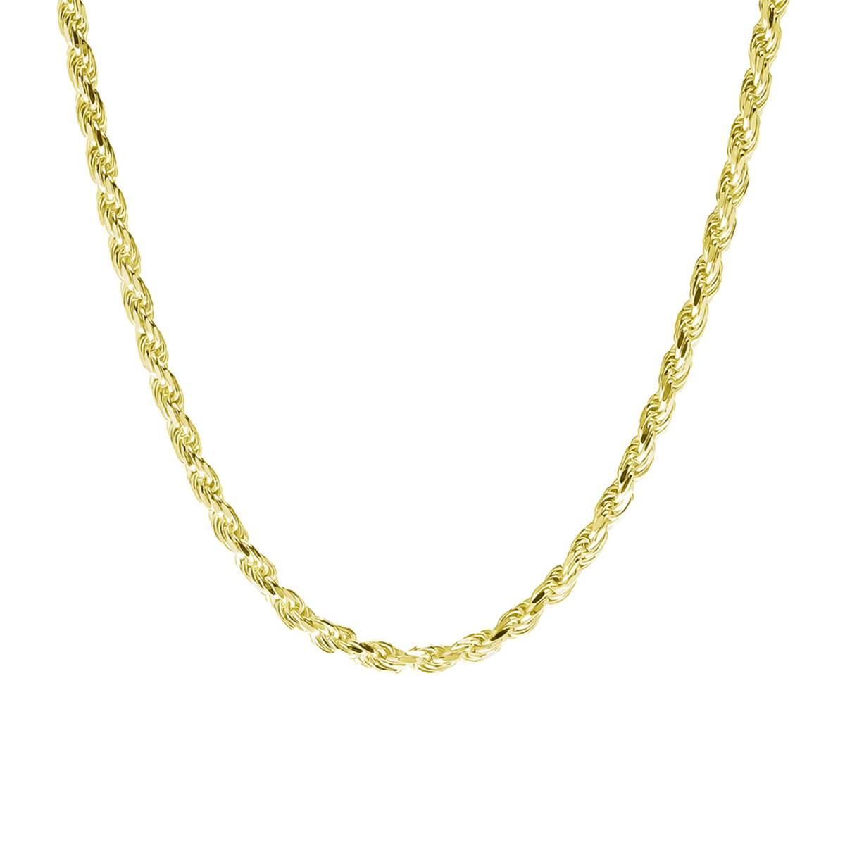 Click here for 14kt. Over Sterling Silver DC Rope 20in. Chain Nec... prices