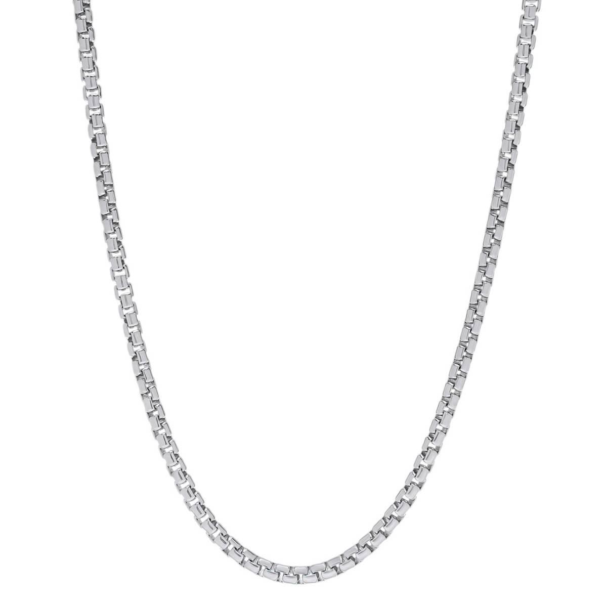 Click here for Sterling Silver Round Box Chain Necklace prices