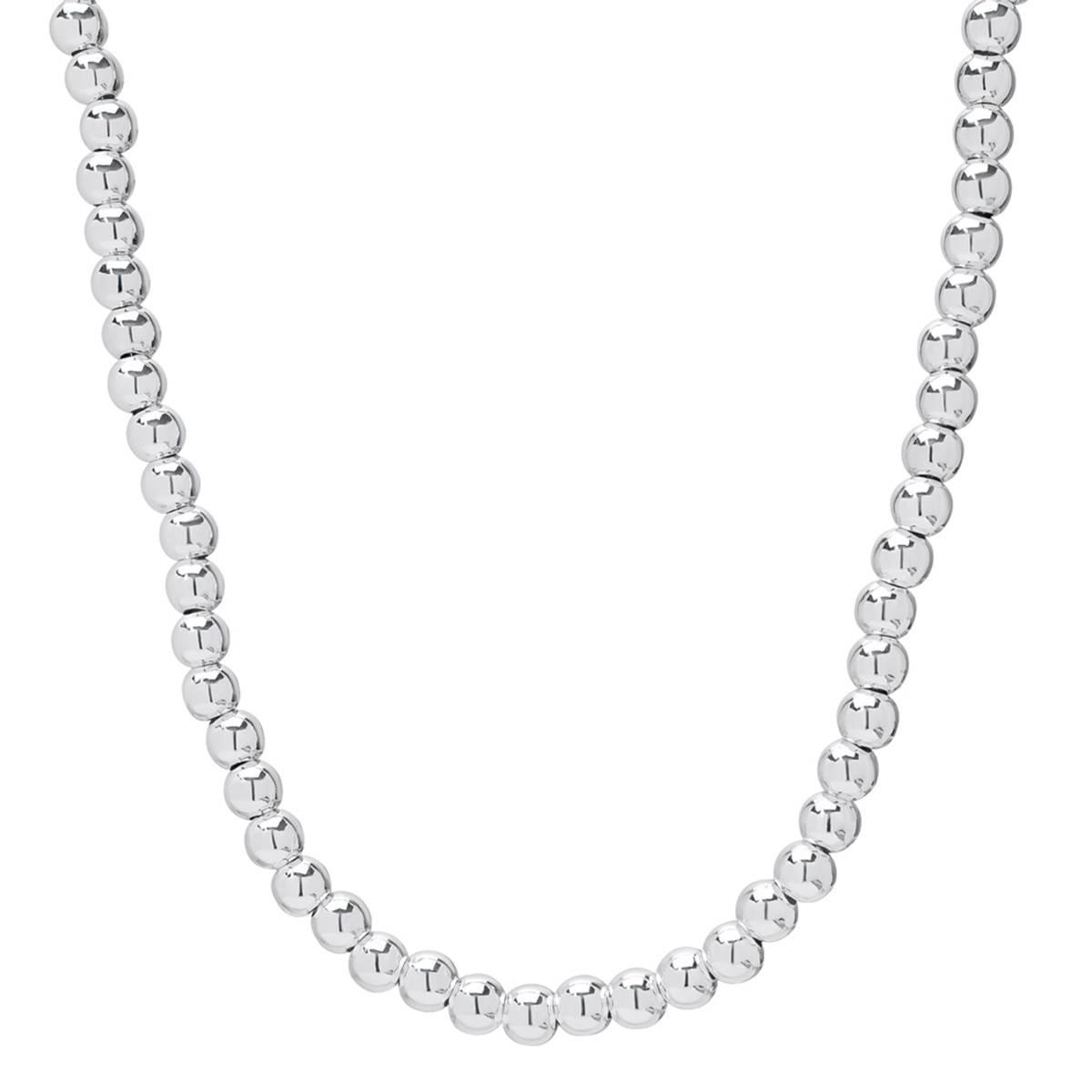 Click here for Sterling Silver Bead 4mm Chain Necklace prices