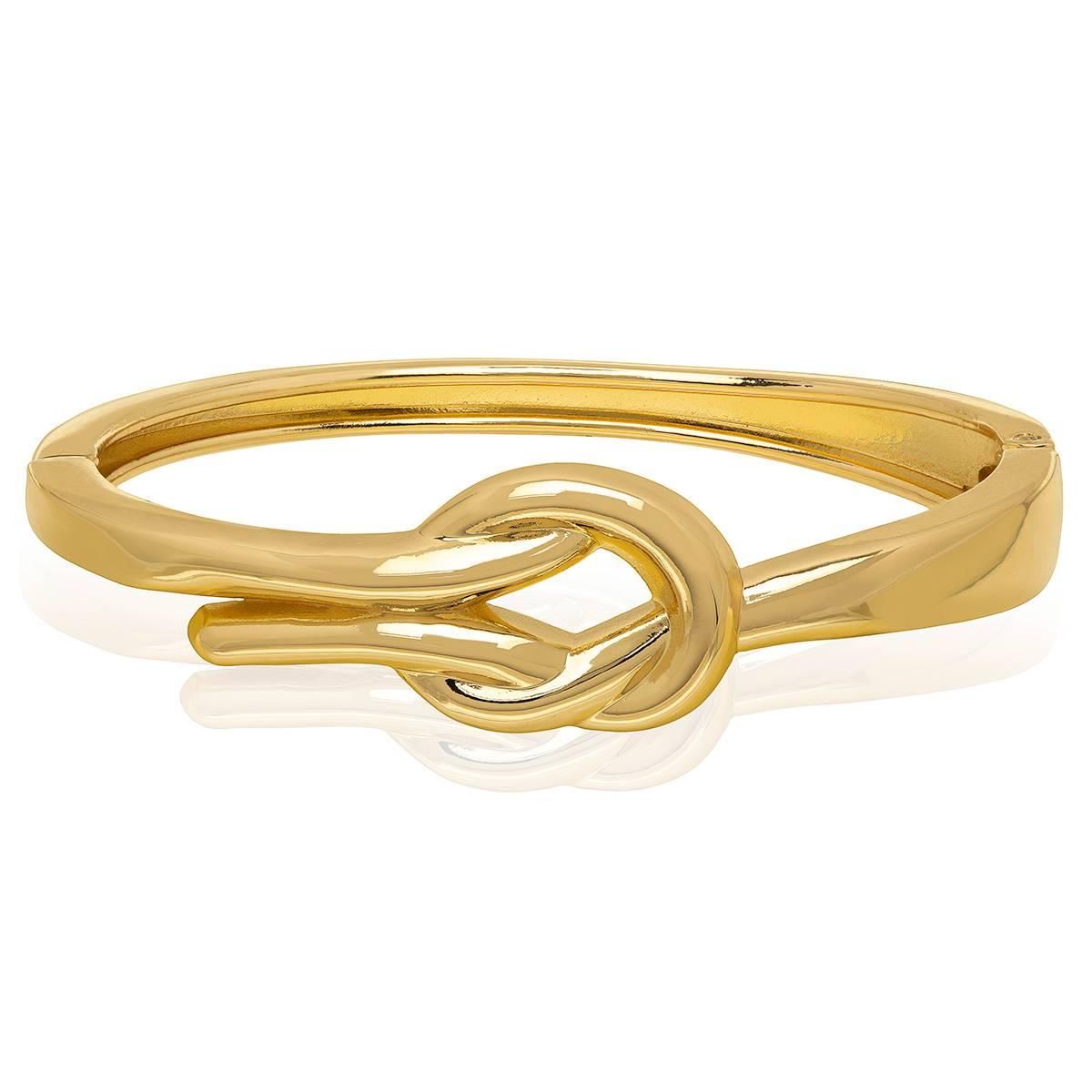 Click here for 14kt. Gold-Plated Hinge Love Knot Bangle Bracelet prices