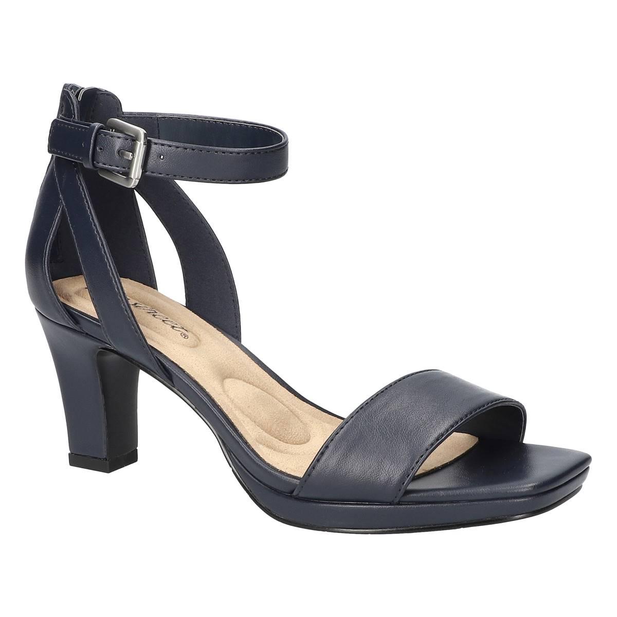 Click here for Womens Easy Street Ro Square Toe Heeled Strappy Sa... prices