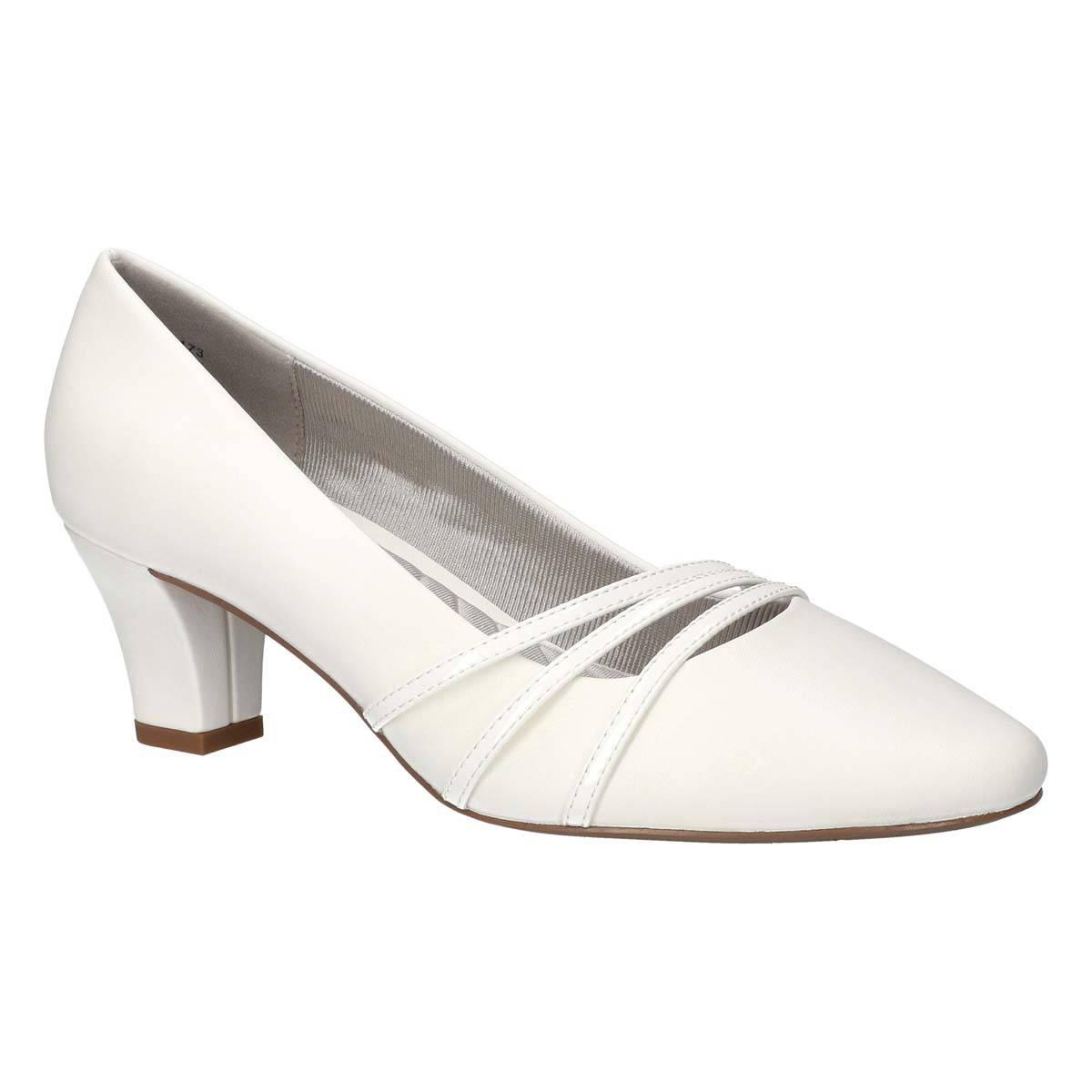 Click here for Easy Street Womens Cristiny Slip-On Pumps - White prices
