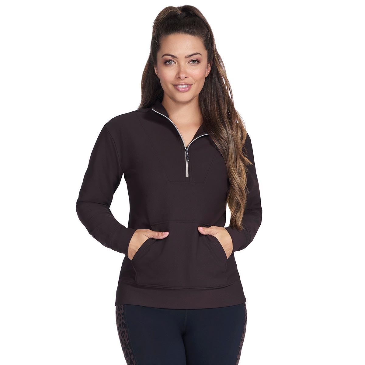 Click here for Womens Skechers GoLuxe Rib 1/4 Zip Brushed Fleece... prices