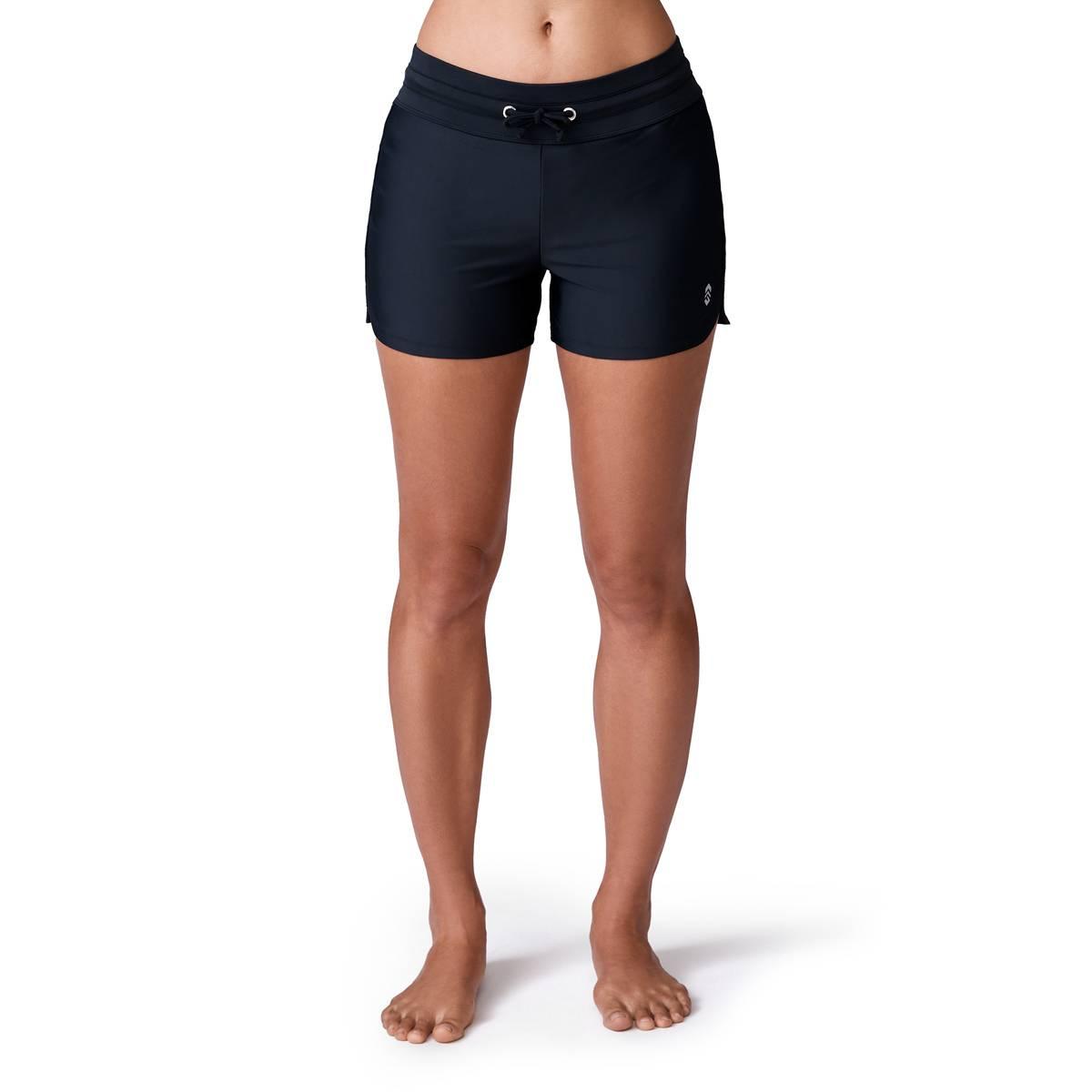 Womens Free Country Solid Built In Brief Swim Shorts