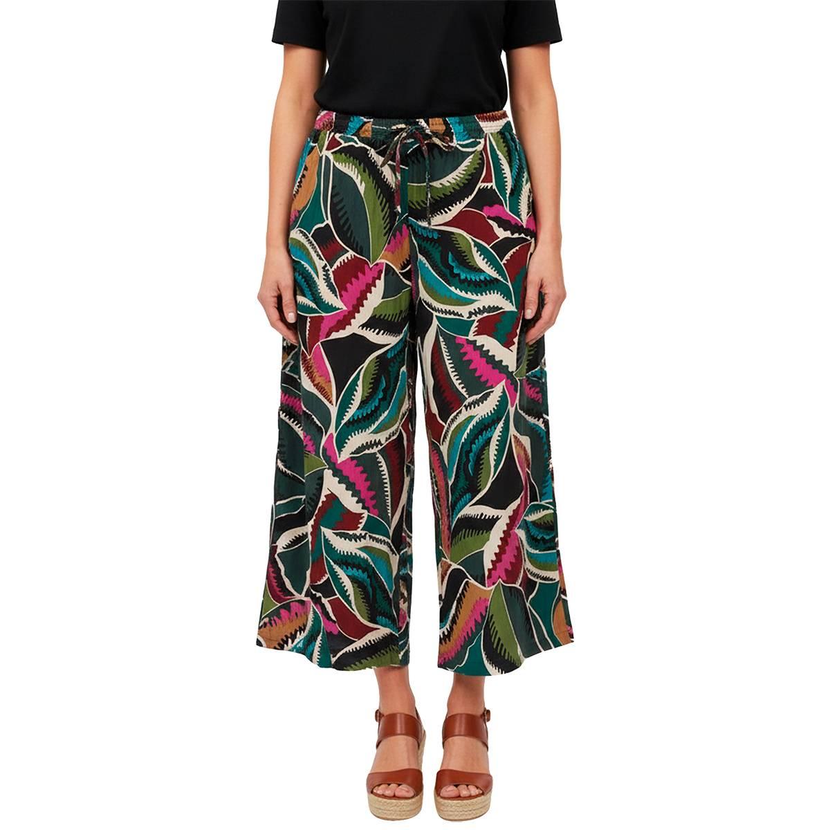 Click here for Womens Robert Louis Wide Leg Abstract Tie Waist Le... prices