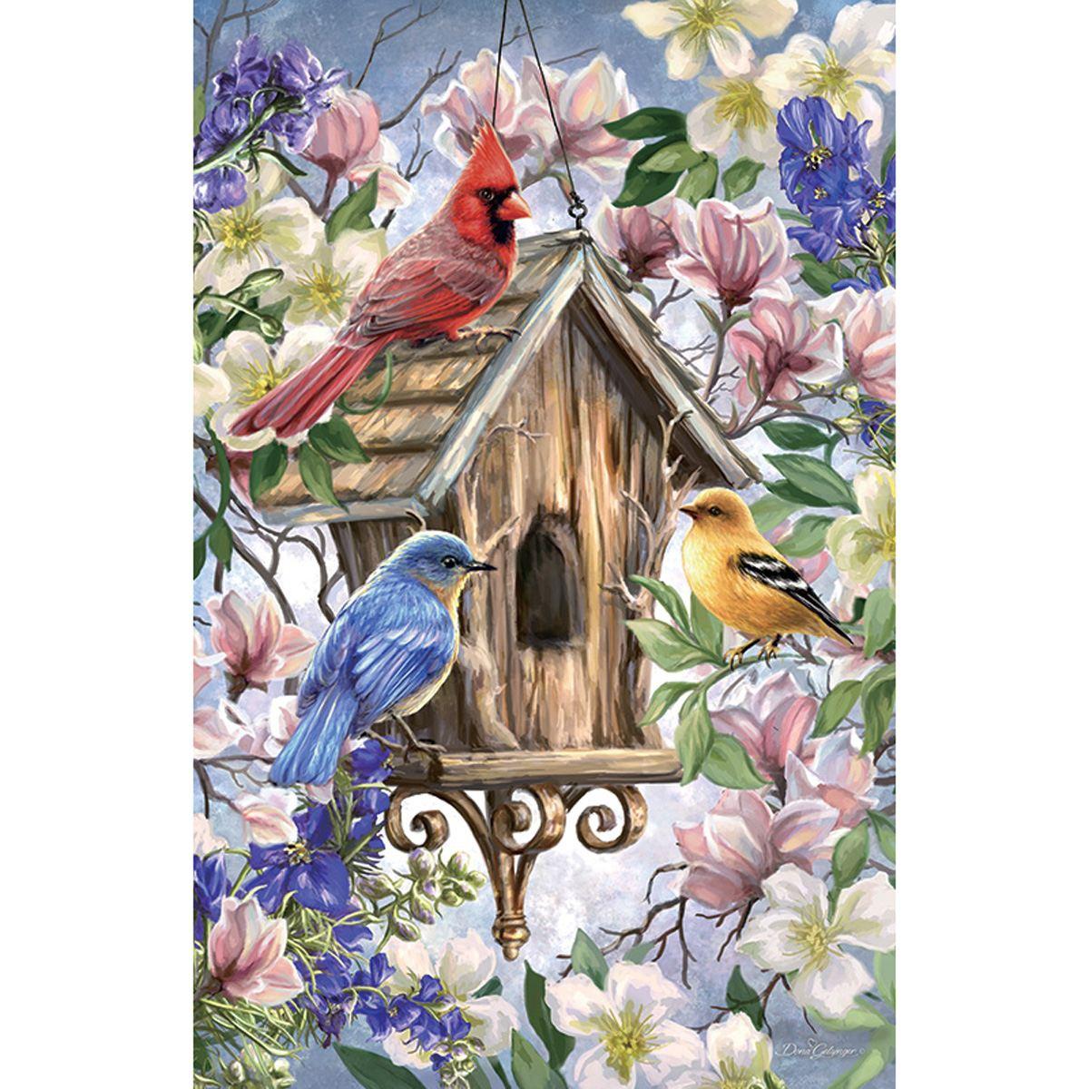 Click here for Evergreen Spring Awakens Burlap House Flag prices