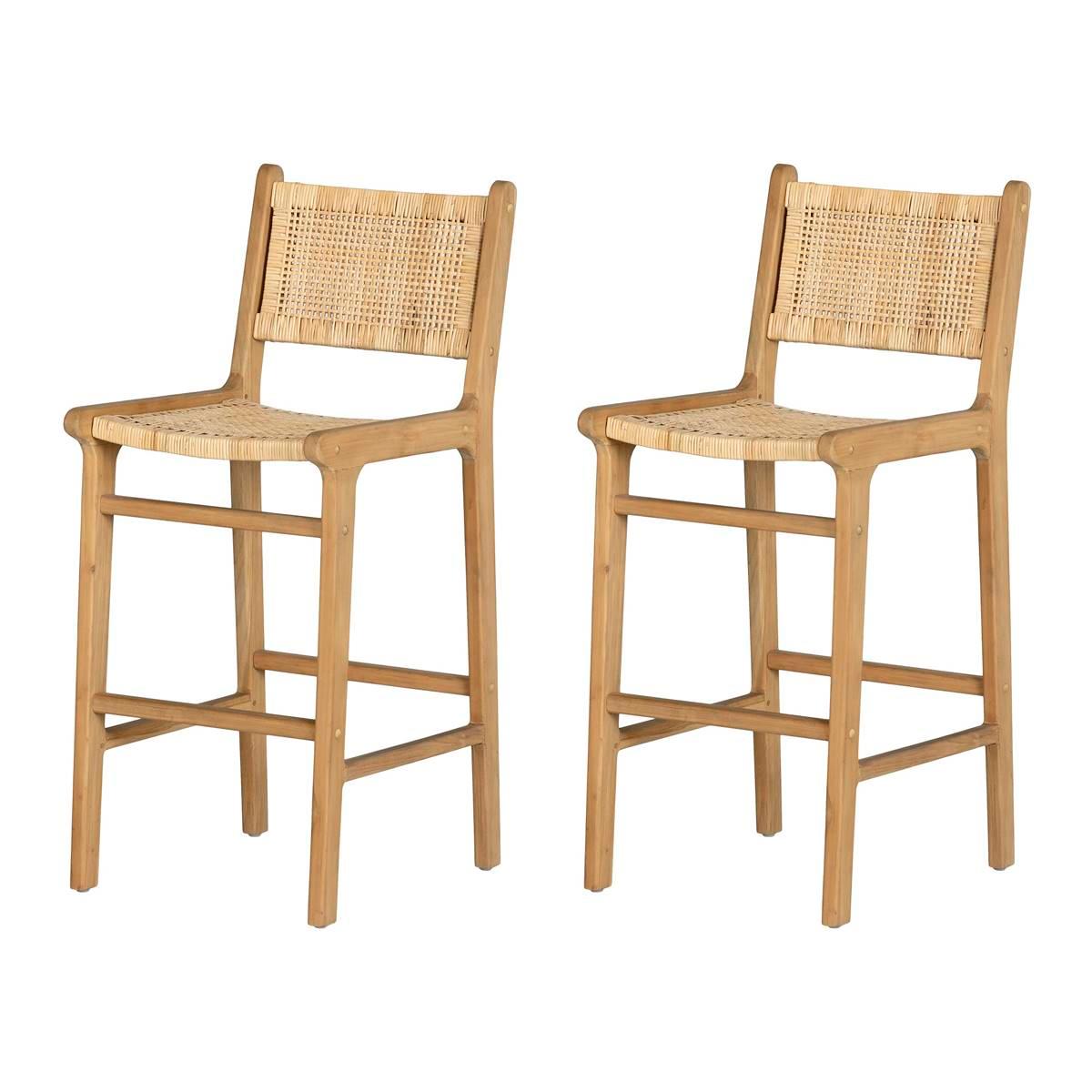 Click here for South Shore Balka Rattan Bar Stools - Set of 2 prices