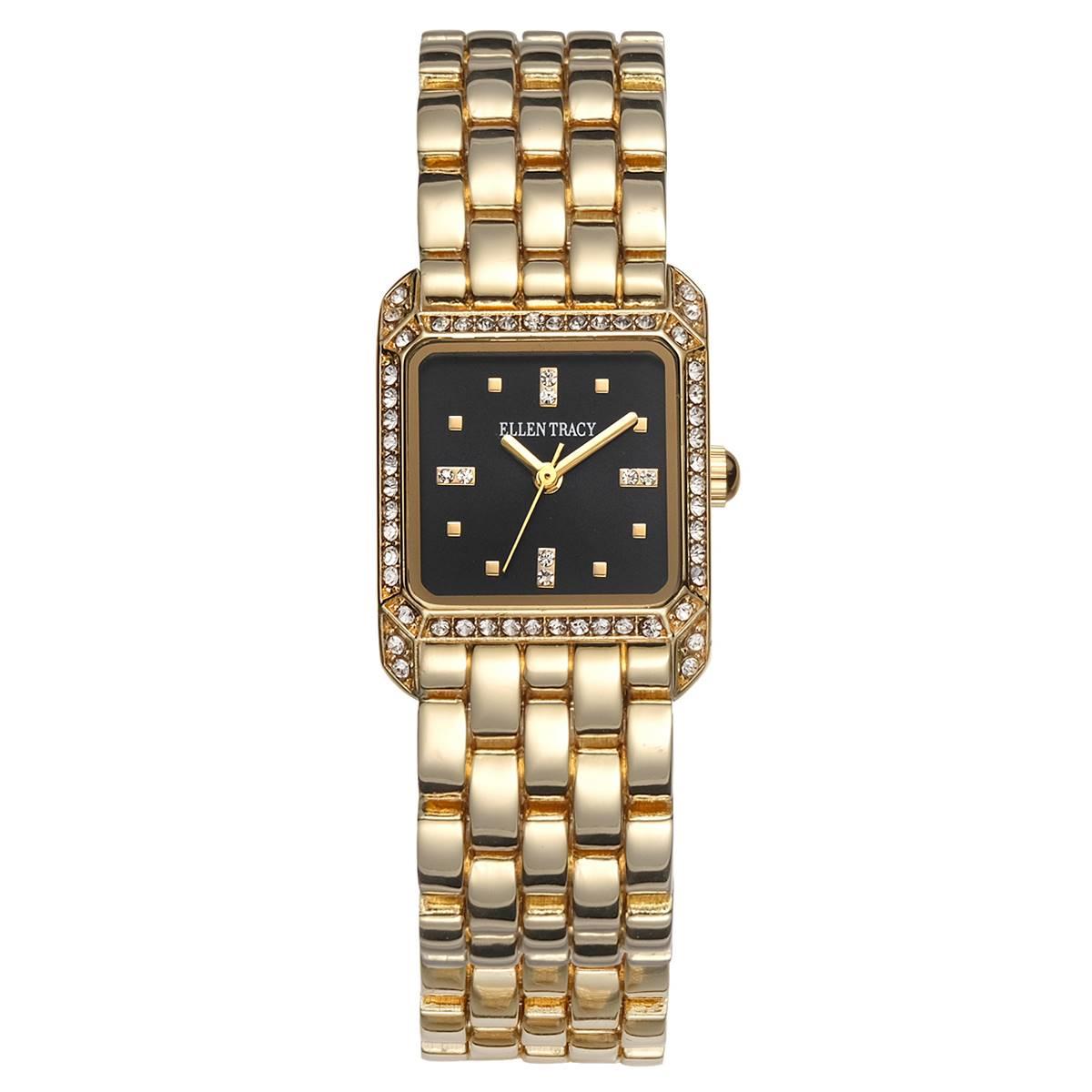 Click here for Womens Ellen Tracy Gold-Tone Square Bracelet Watch... prices