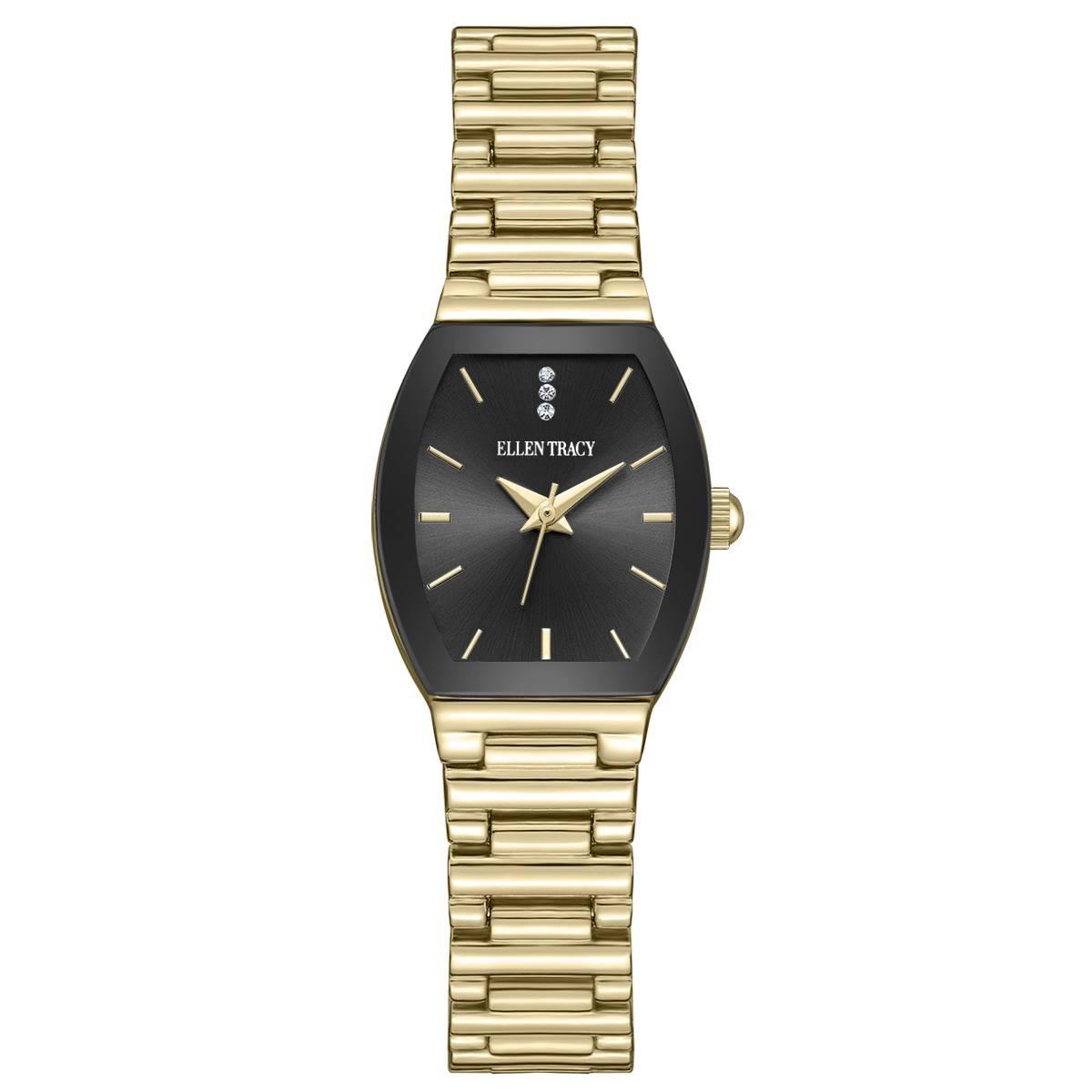 Click here for Womens Ellen Tracy Gold-Tone Tonneau Bracelet Watc... prices