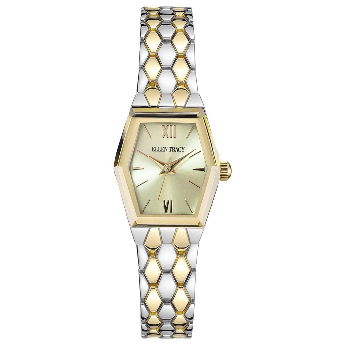 Click here for Womens Ellen Tracy Two-Tone Tonneau Bracelet Watch... prices