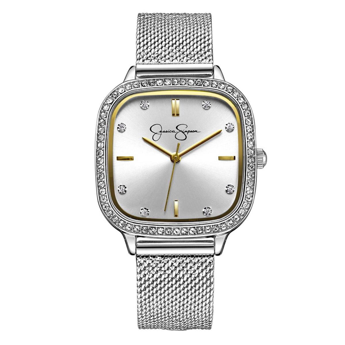 Click here for Womens Jessica Simpson Silver-Tone Square Watch -... prices
