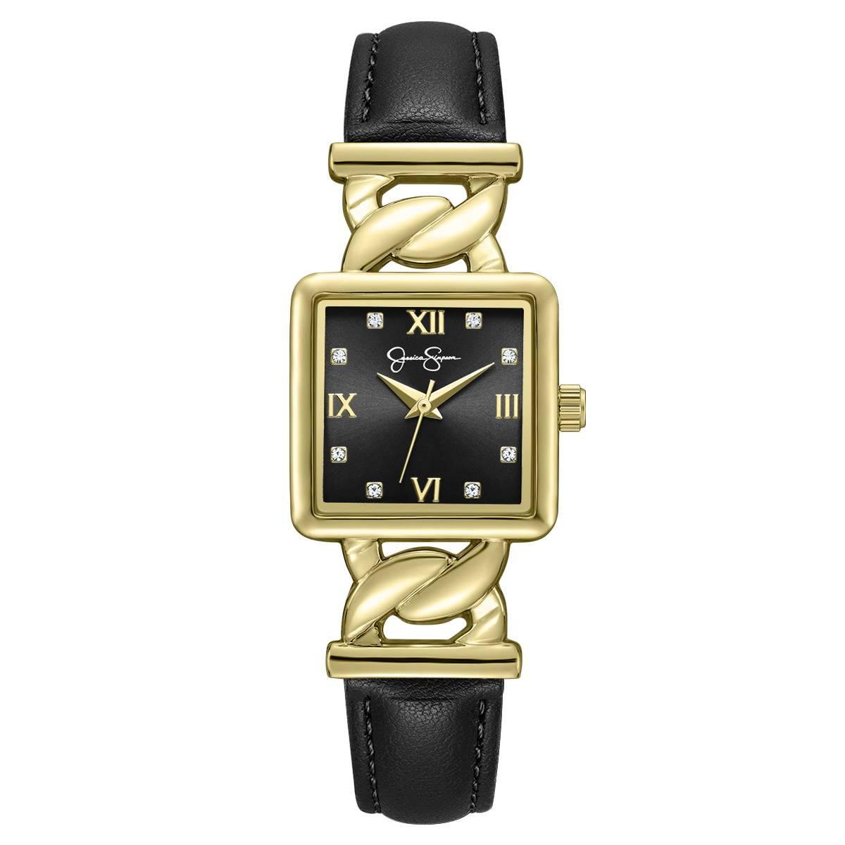 Click here for Womens Jessica Simpson Gold-Tone Square Dial Watch... prices