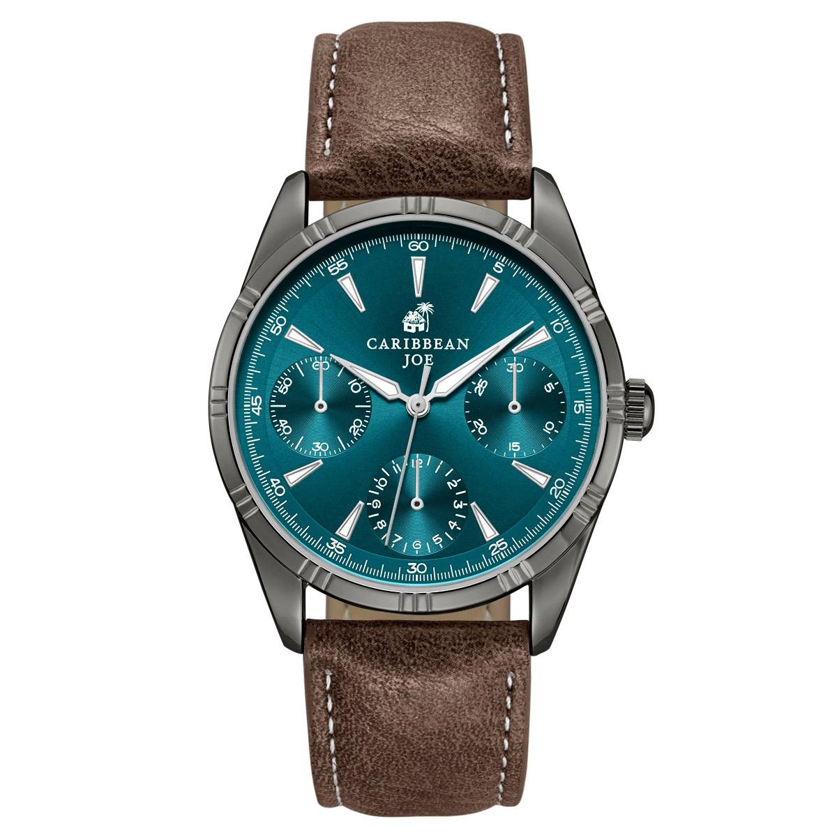 Click here for Mens Caribbean Joe Teal Dial Strap Watch - CJ7175G... prices
