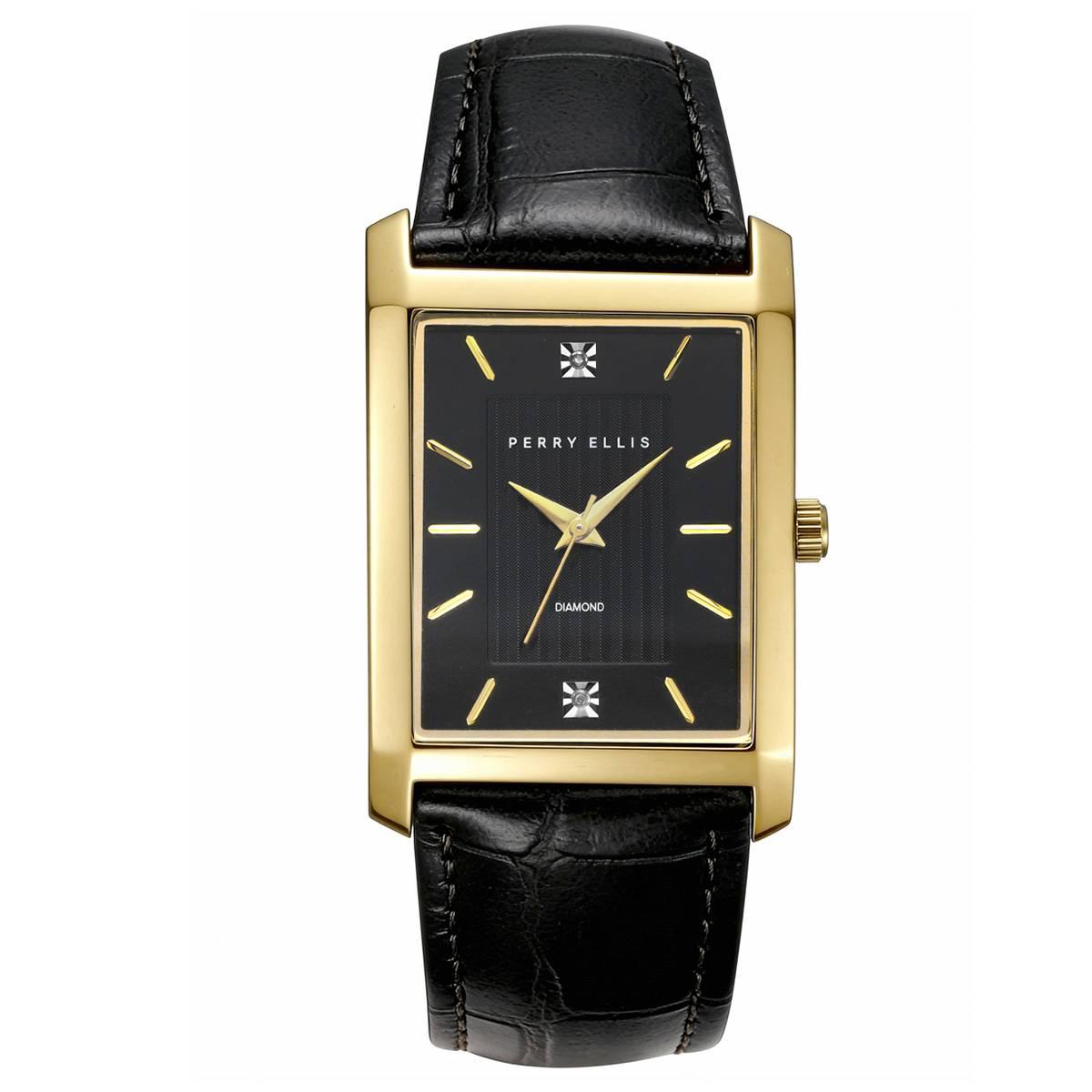 Click here for Mens Perry Ellis Genuine Diamond Dial Watch - PE00... prices