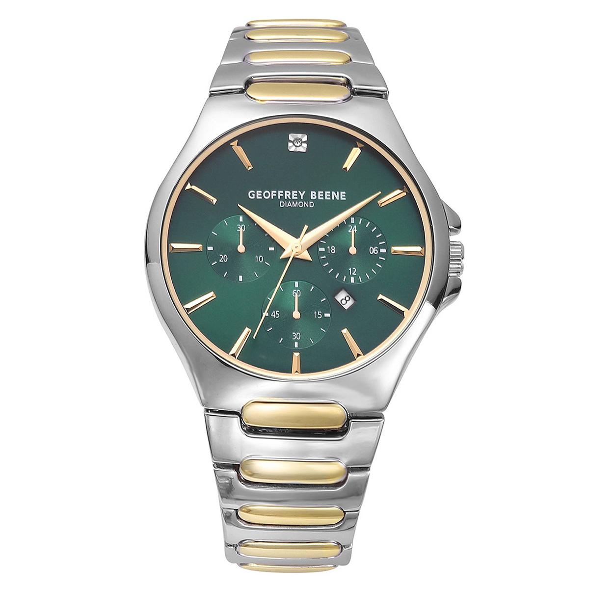 Click here for Mens Geoffrey Beene(R) 42mm Two-Tone Bracelet Watc... prices