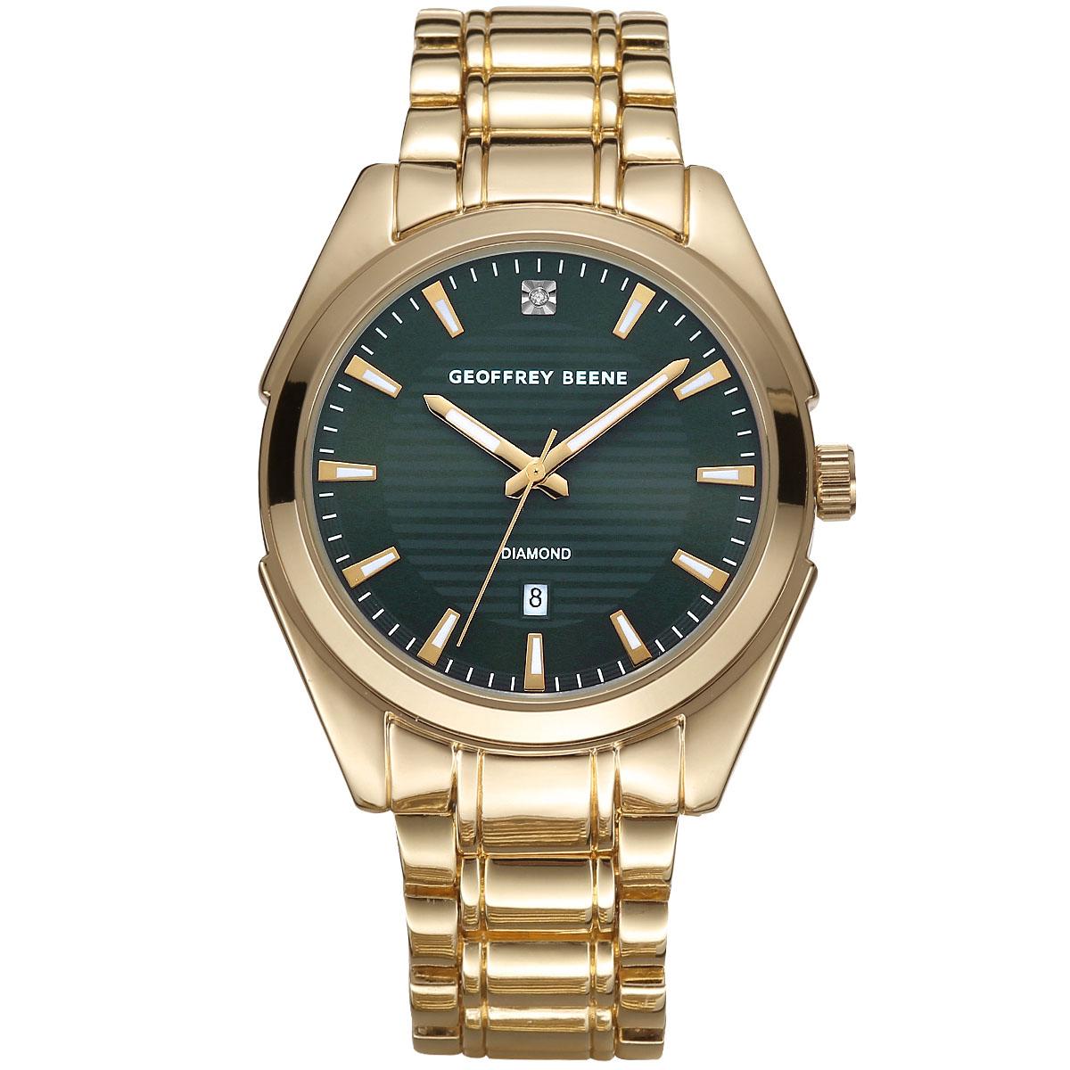 Click here for Mens Geoffrey Beene(R) 42mm Gold-Tone Watch - GBA0... prices