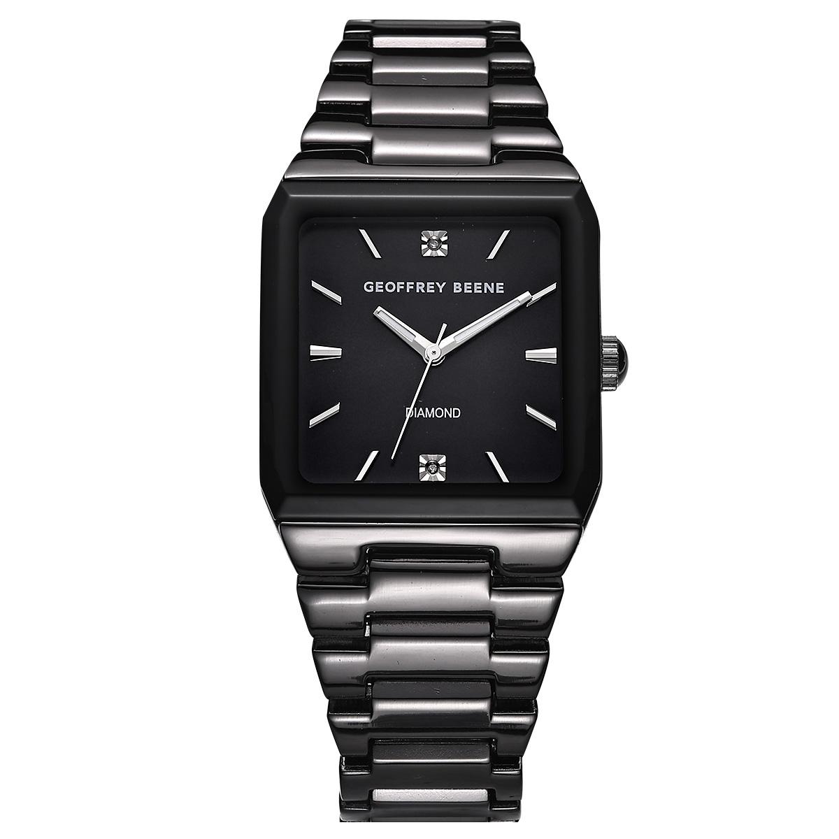 Click here for Mens Geoffrey Beene(R) Gunmetal-Tone Black Dial Wa... prices