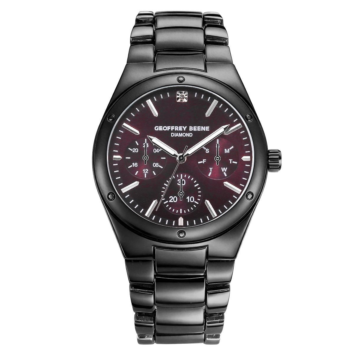 Click here for Mens Geoffrey Beene Genuine Diamond Purple Dial Wa... prices