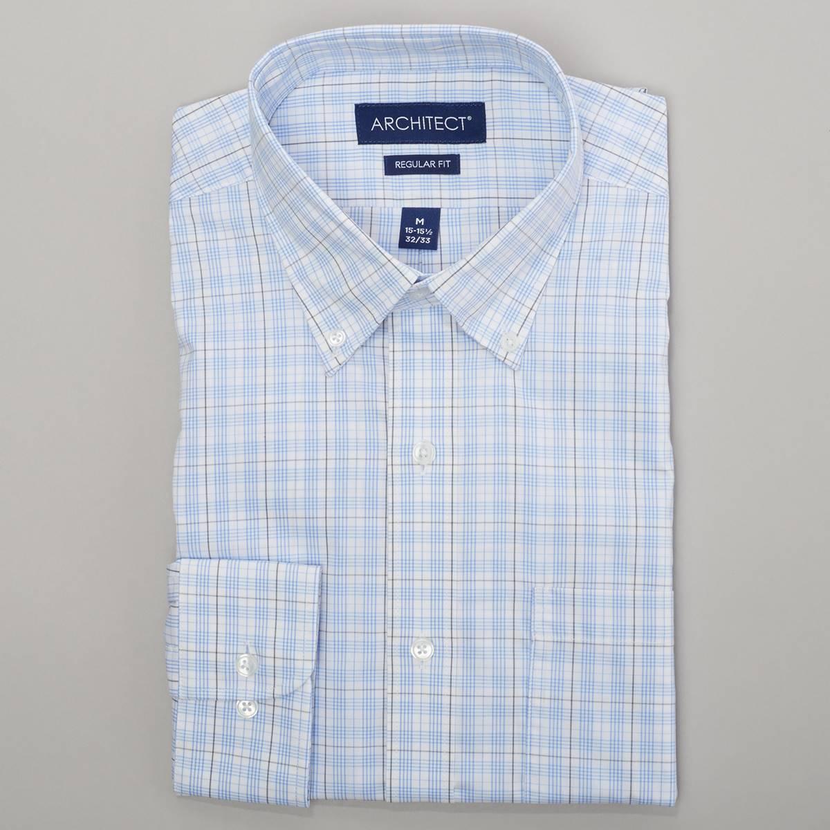 Click here for Mens Architect(R) Regular Fit Plaid Dress Shirt -... prices