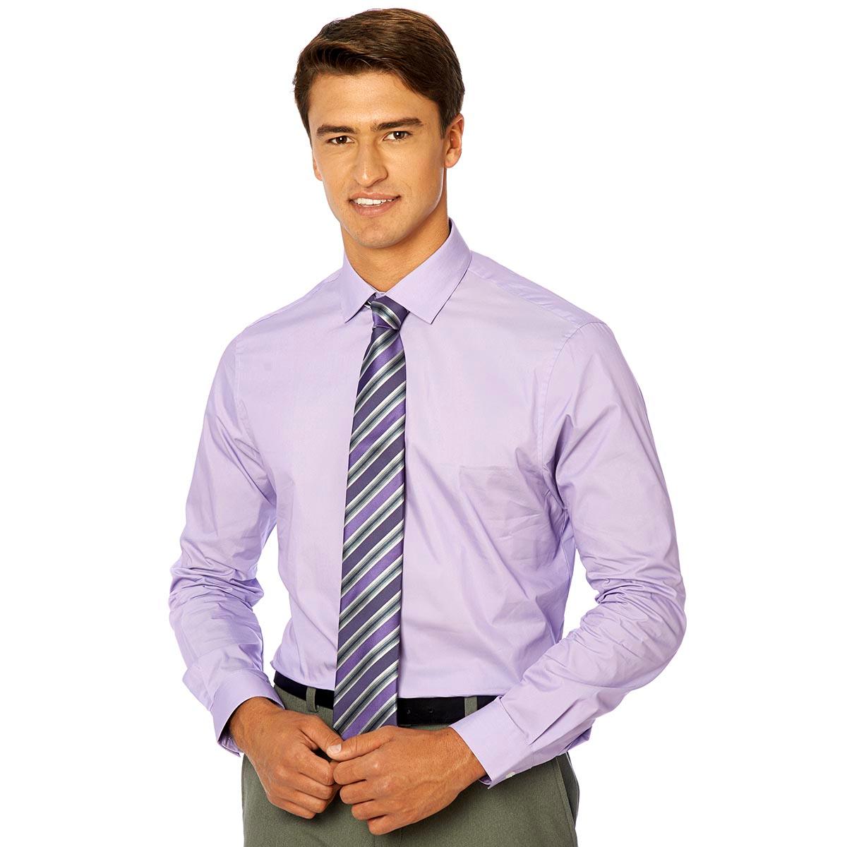 Click here for Mens Christian Aujard Fitted Dress Shirt - Violet... prices