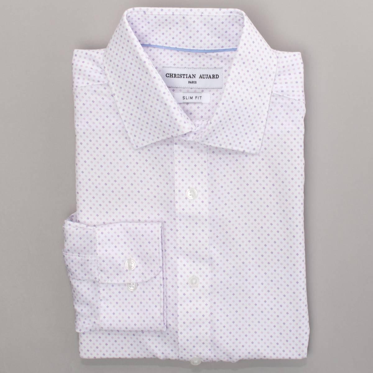 Click here for Mens Christian Aujard Slim Stretch Dress Shirt - P... prices