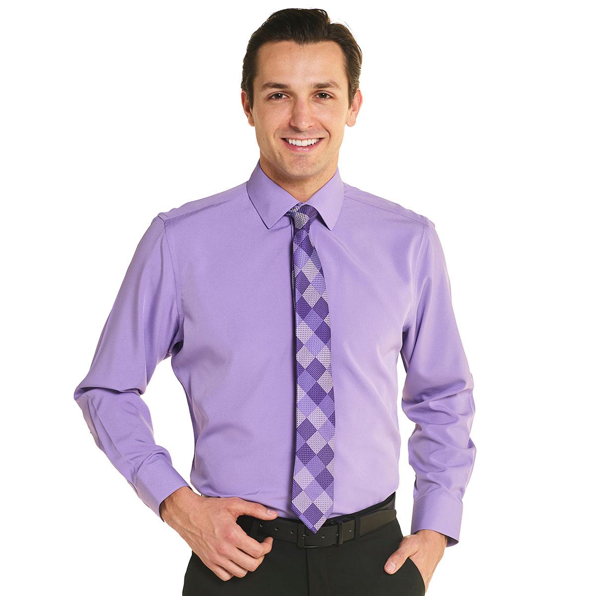 Click here for Mens Christian Aujard Slim Stretch Dress Shirt - V... prices