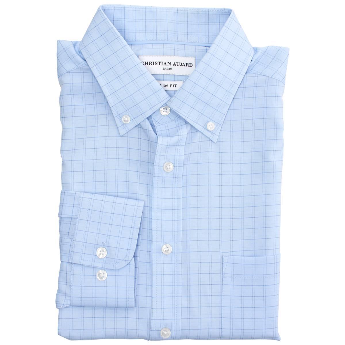 Click here for Mens Christian Aujard Slim Fit Plaid Dress Shirt -... prices