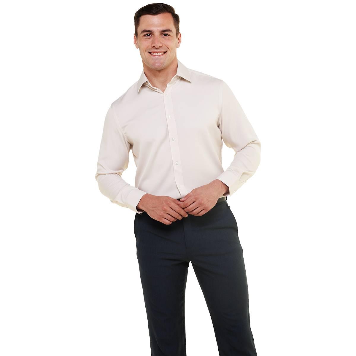 Click here for Mens Bill Blass Slim Fit Double Twill Dress Shirt prices