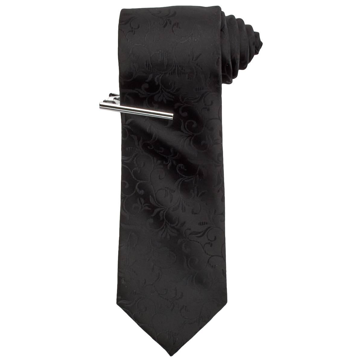 Click here for Mens Bill Blass Solid Floral Tie & Tie Bar prices