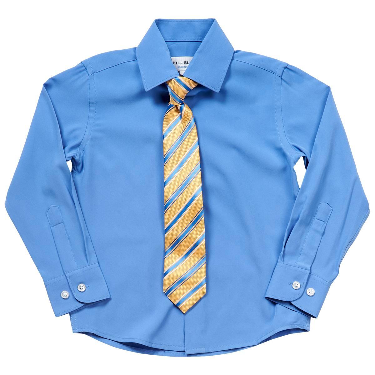 Click here for Boys (4-7) Bill Blass Long Sleeve Shirt & Tie - Me... prices