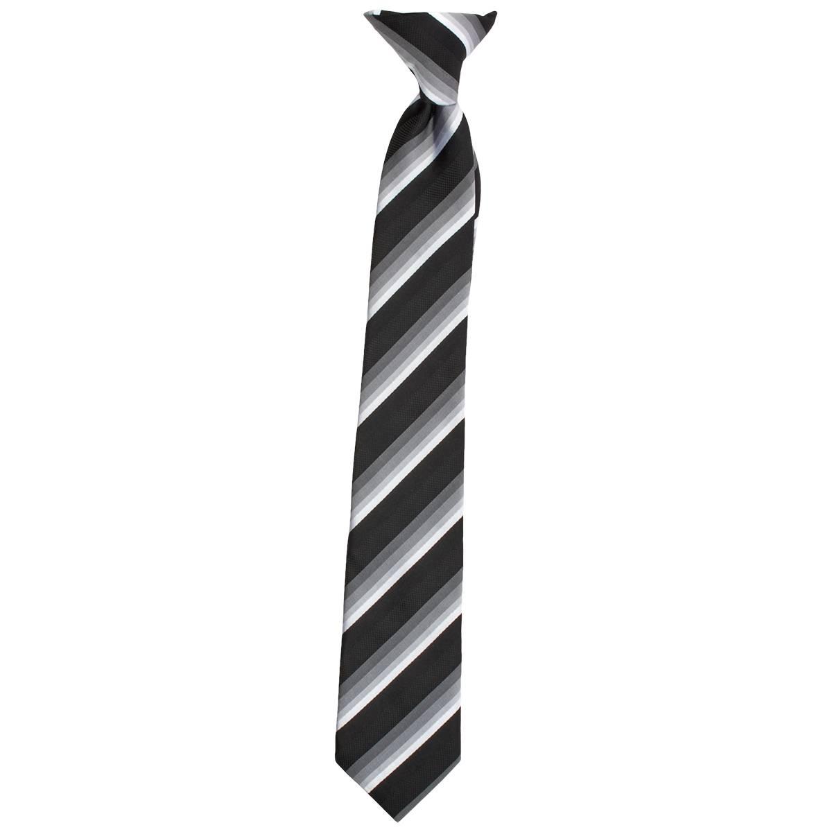 Click here for Boys Bill Blass Clip On Tie - Black White prices