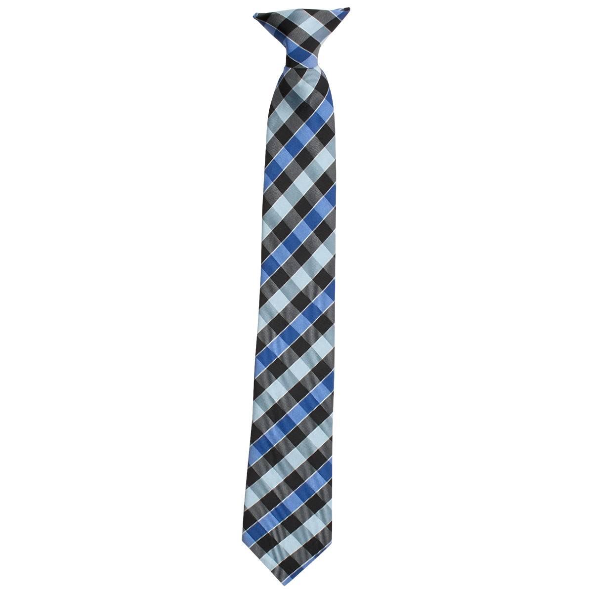 Click here for Boys Bill Blass Clip on Tie - Blue/Black prices