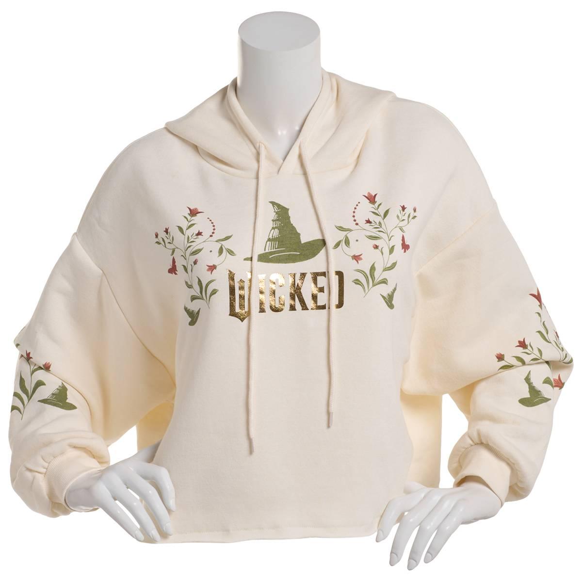 Click here for Juniors Wicked Fleece Raw Edge Crop Hoodie prices