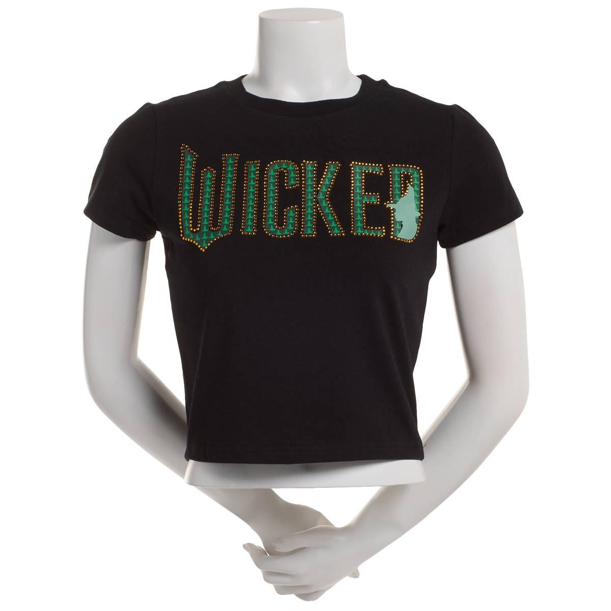 Click here for Juniors Wicked Rhinestone Elphaba Graphic Baby Tee prices