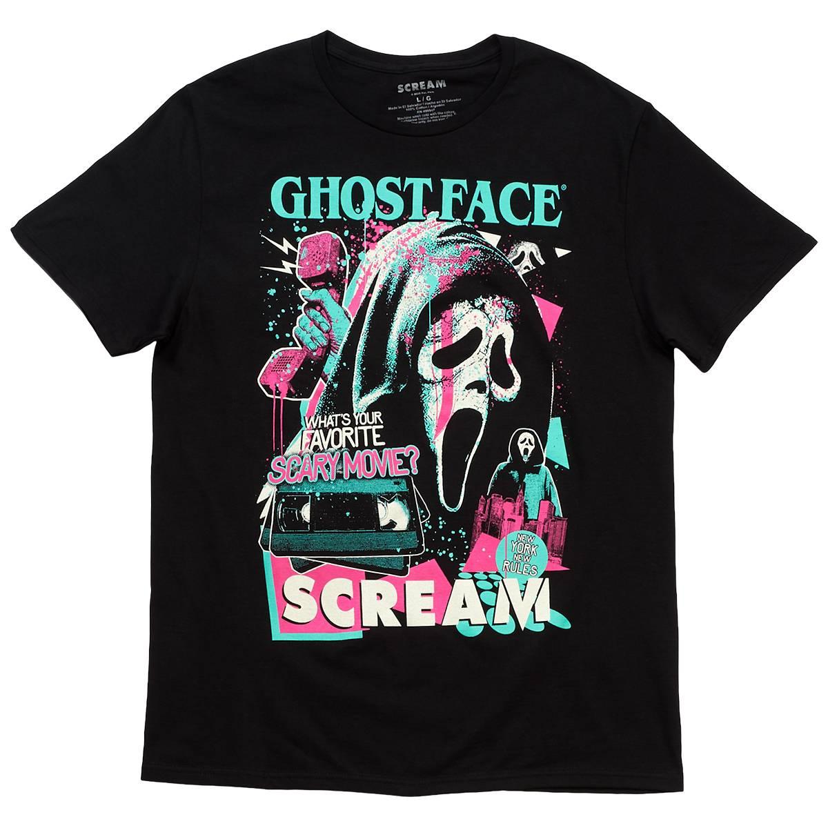 Click here for Young Mens Ghostface Scream Short Sleeve Graphic T... prices