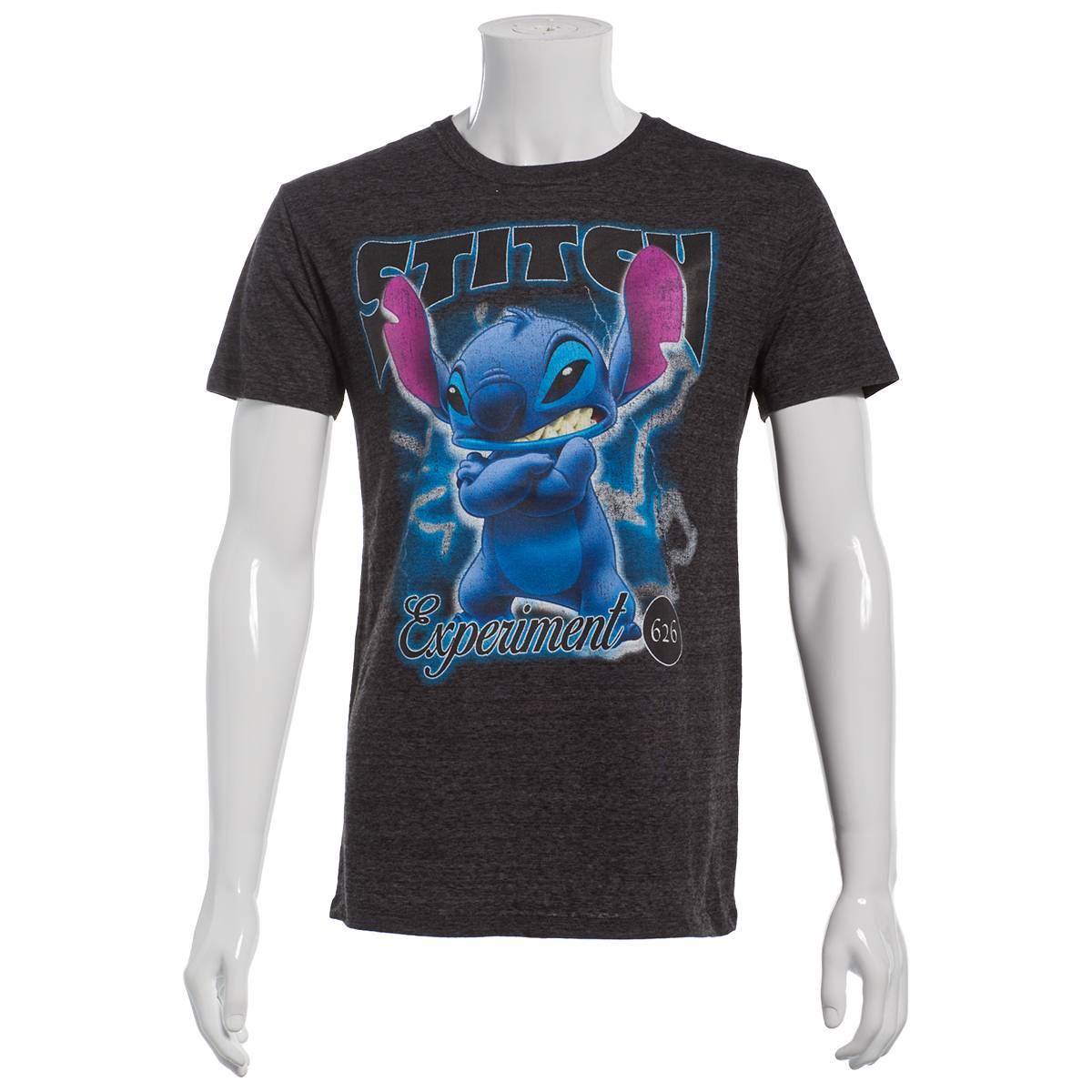 Click here for Young Mens Disney Stitch Crew Neck Short Sleeve Gr... prices