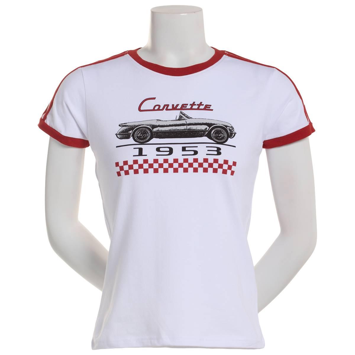 Click here for Juniors Short Sleeve Corvette 1953 Ringer Tee prices