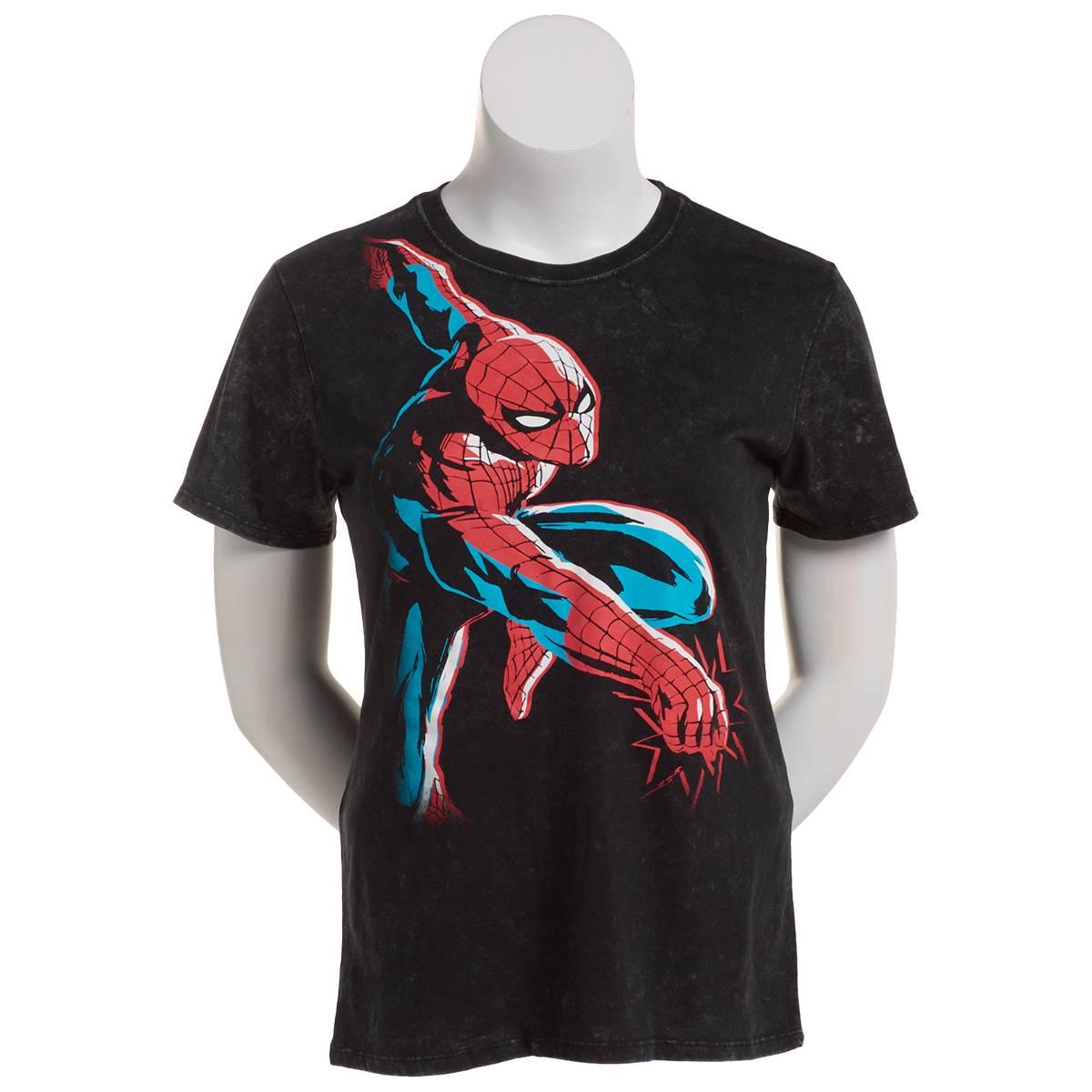 Click here for Juniors Short Sleeve Punching Spiderman Graphic Bo... prices