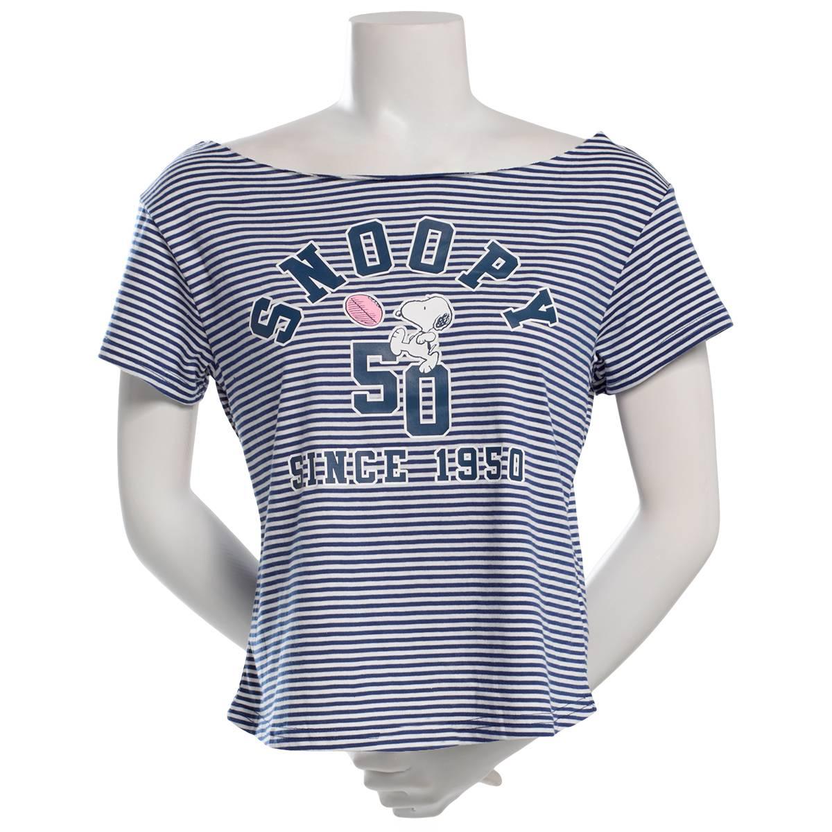 Click here for Juniors C-Life Snoopy 1950 Football Stripe Off The... prices