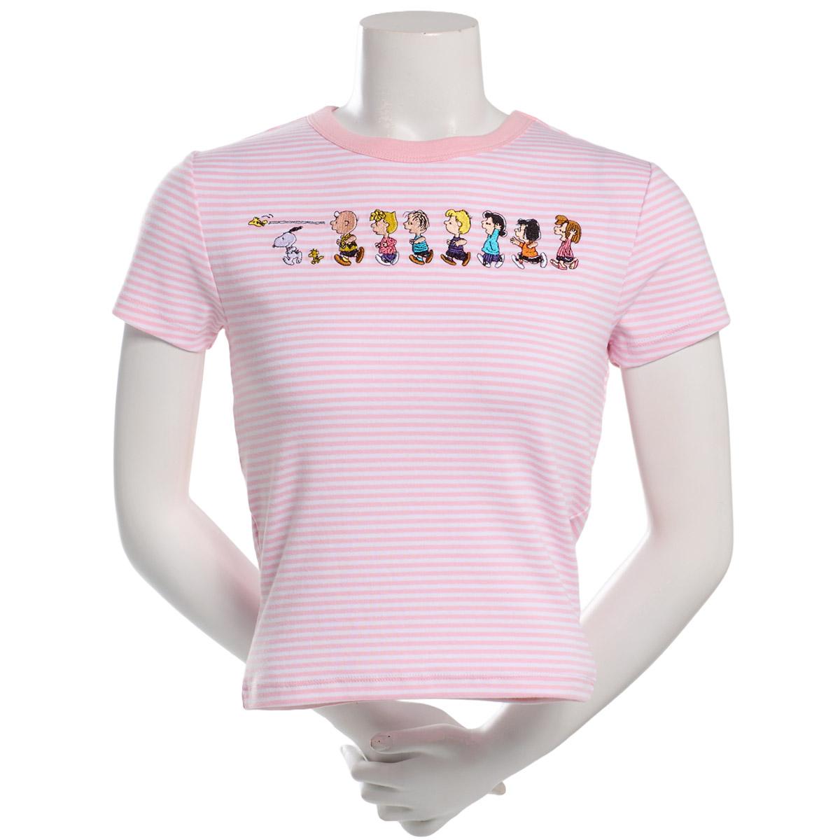 Click here for Juniors C-Life Embroidered Peanuts(tm) Striped Rin... prices