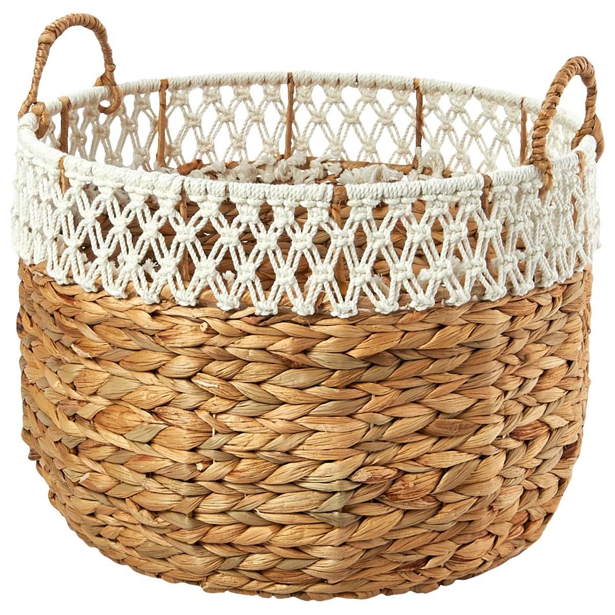 Click here for Baum Brothers Medium Arrow Weave Water Hyacinth Ba... prices