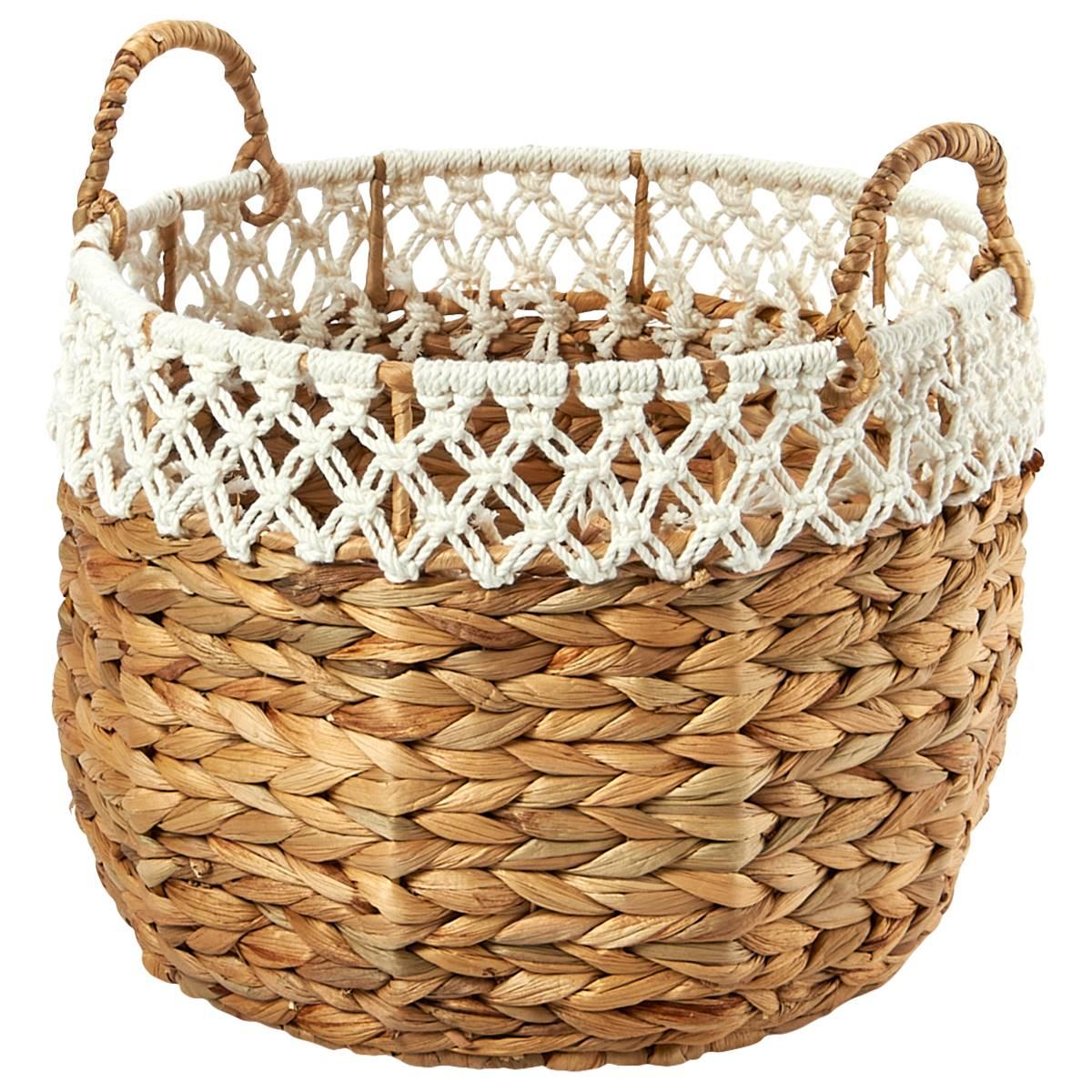 Click here for Baum Brothers Small Arrow Weave Water Hyacinth Bas... prices