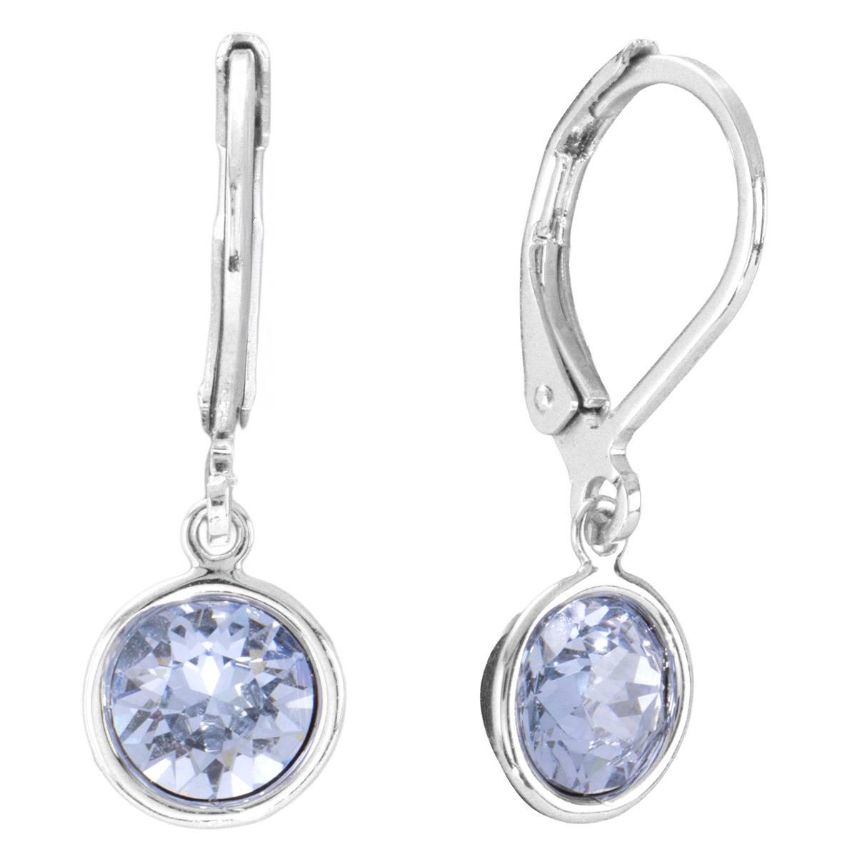 Click here for Athra Silver Plated 6mm Round Blue Bezel Leverback... prices