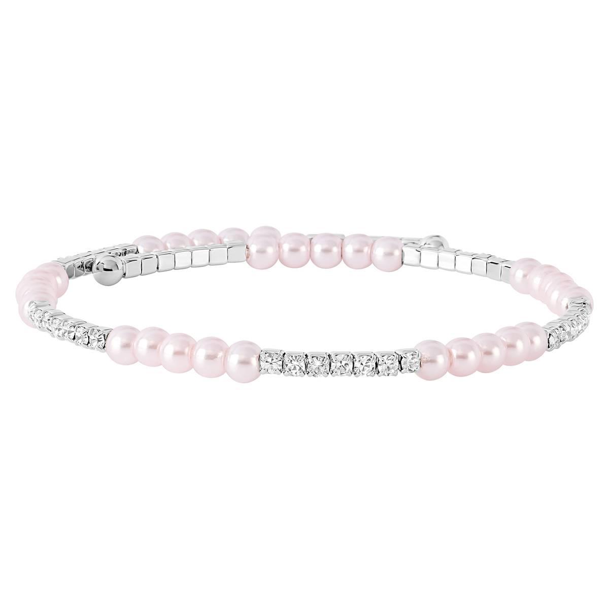 Click here for Athra Fine Silver Plated Simulated Pink Pearl & Cr... prices
