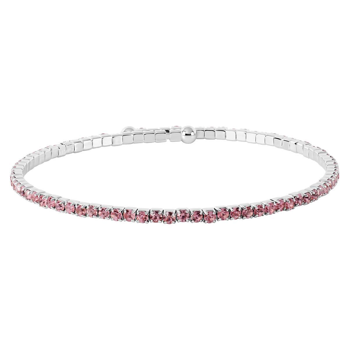 Click here for Athra Fine Silver-Plated & Light Pink Crystal Coil... prices