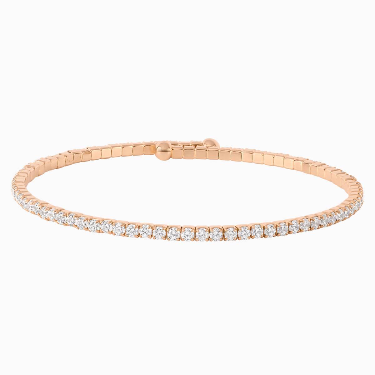 Click here for Athra Rose Gold over Brass & Crystal Coil Bracelet prices