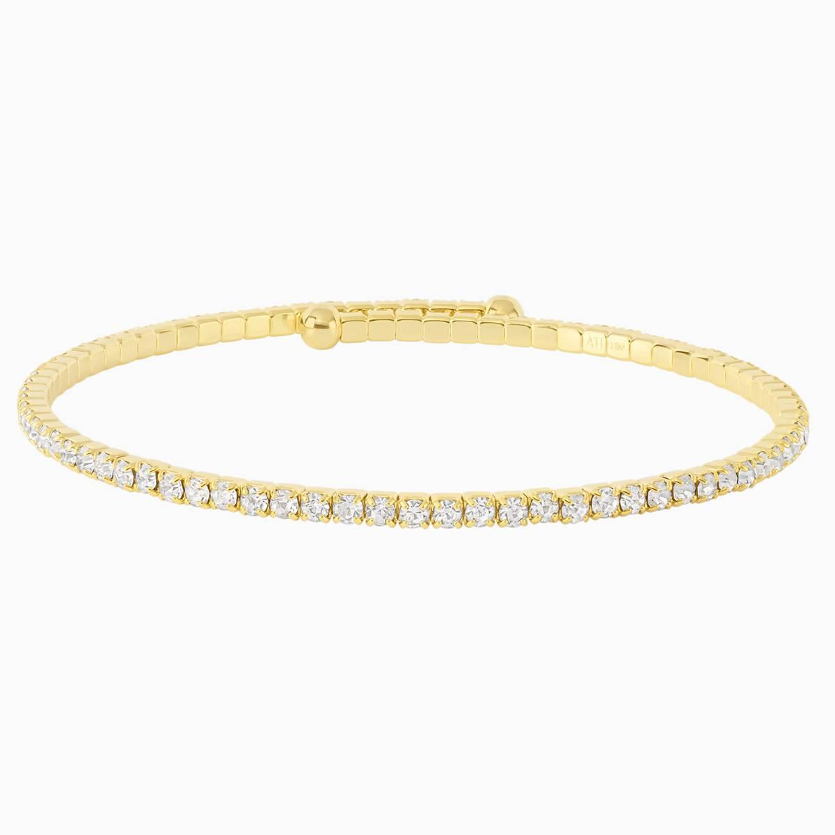 Click here for Athra 14kt. Gold over Brass & Clear Crystal Coil B... prices